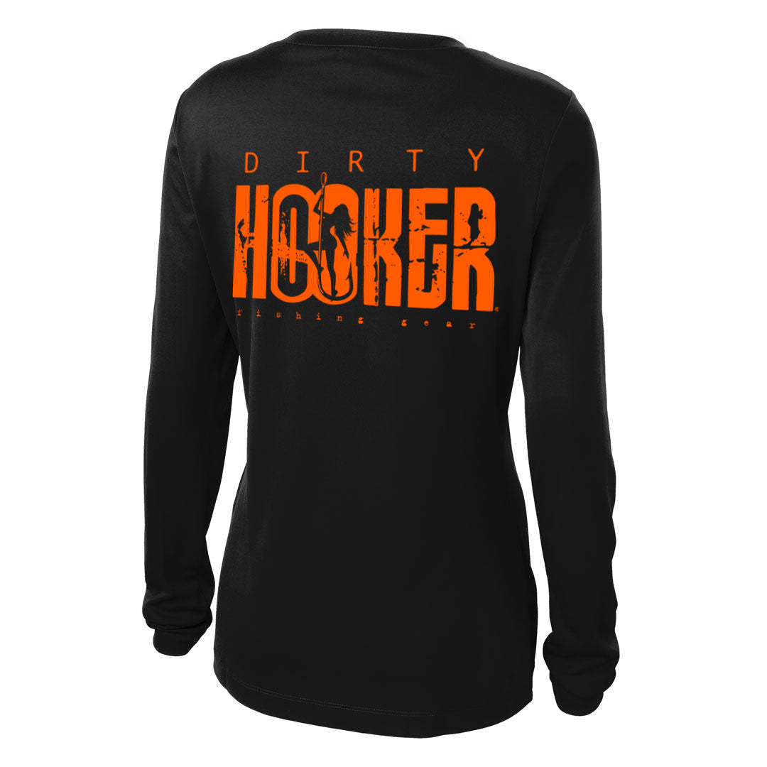 Dirty Hooker Classic Orange Ladies V-neck Dry Fit – Dirty Hooker ...